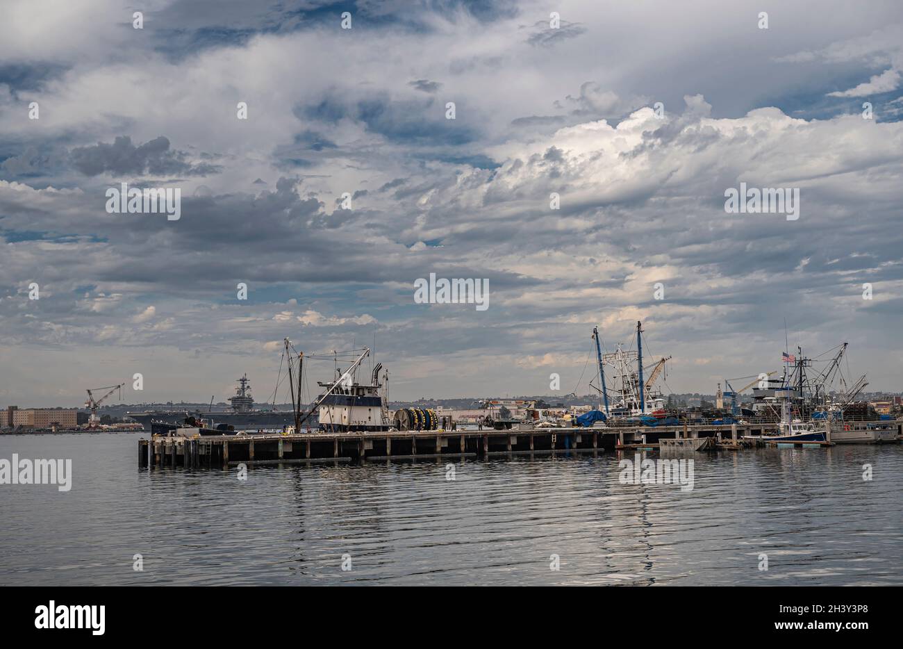 San Diego, California, USA - October 4, 2021: Embarcadero boardwalk ...