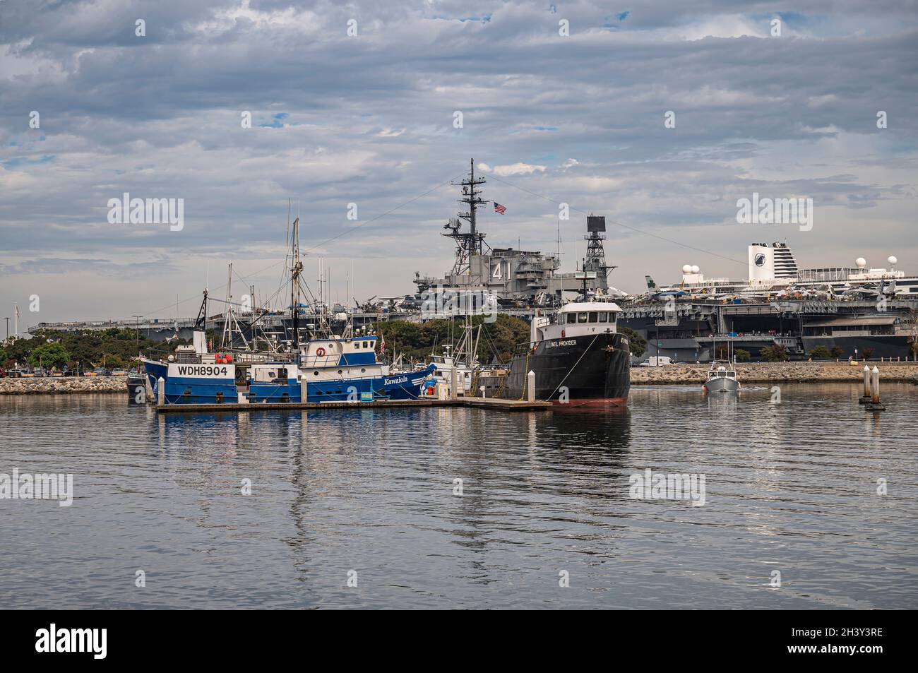 San Diego, California, USA - October 4, 2021: Embarcadero boardwalk ...
