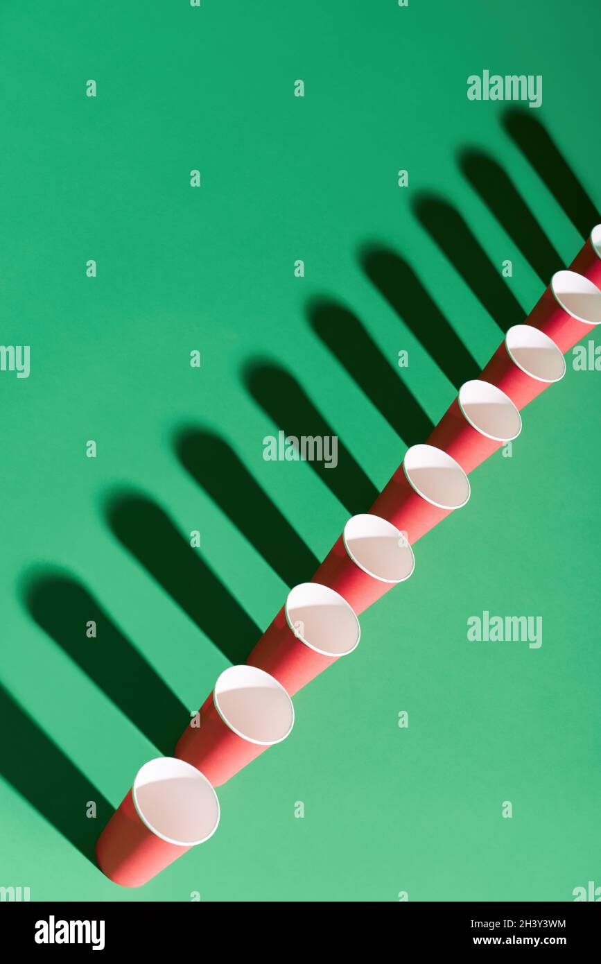 Red paper disposable glass hi-res stock photography and images - Alamy