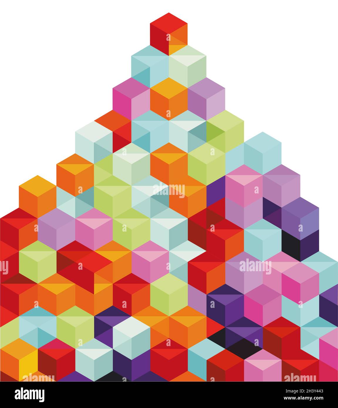 Colored cubes stack, background elements illustration Stock Photo - Alamy