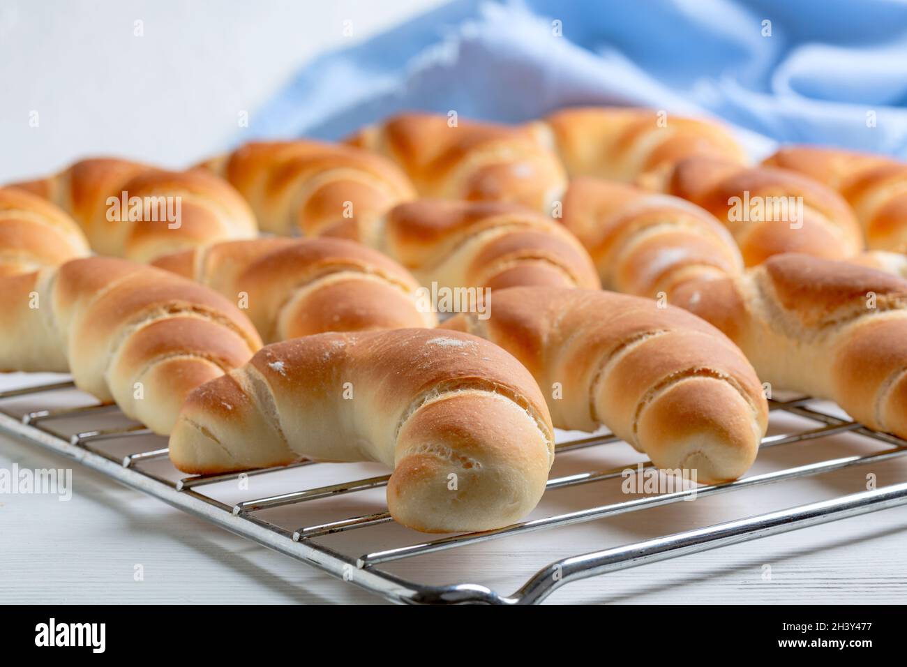 Homemade crescent-shaped buns Stock Photo - Alamy
