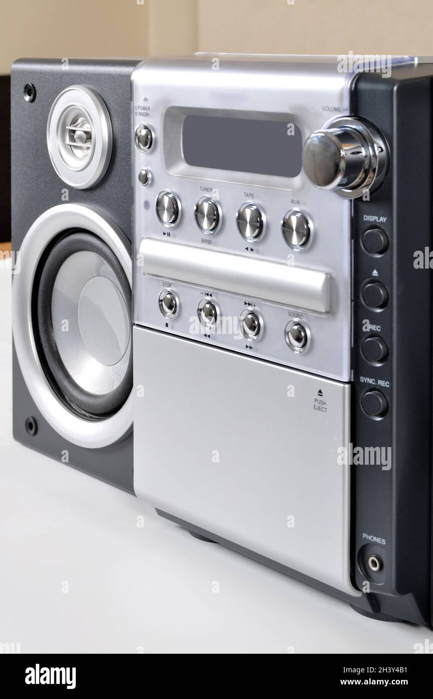 Compact stereo system cd and cassette player with radio isolated on ...