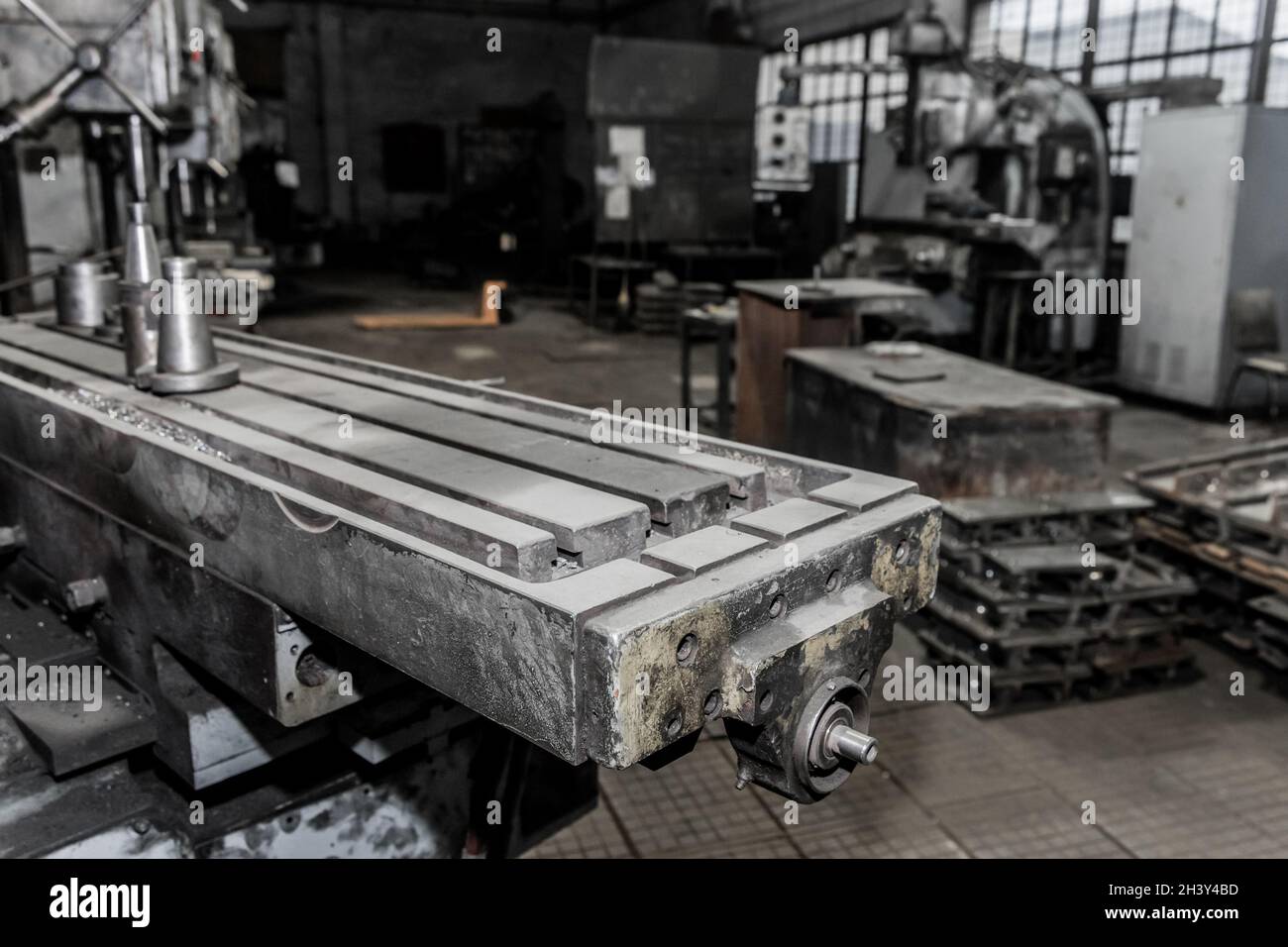 Part of an old horizontal milling machine of equipment and tools for ...