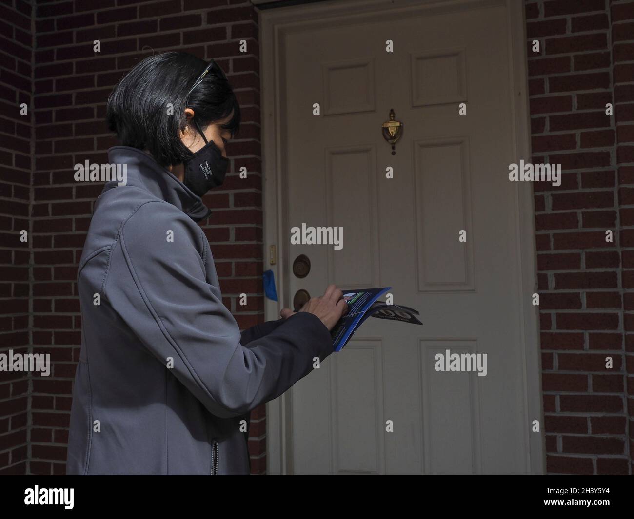 Brambleton, Virginia, USA. 30th Oct, 2021. Marcia Lim waits after ...