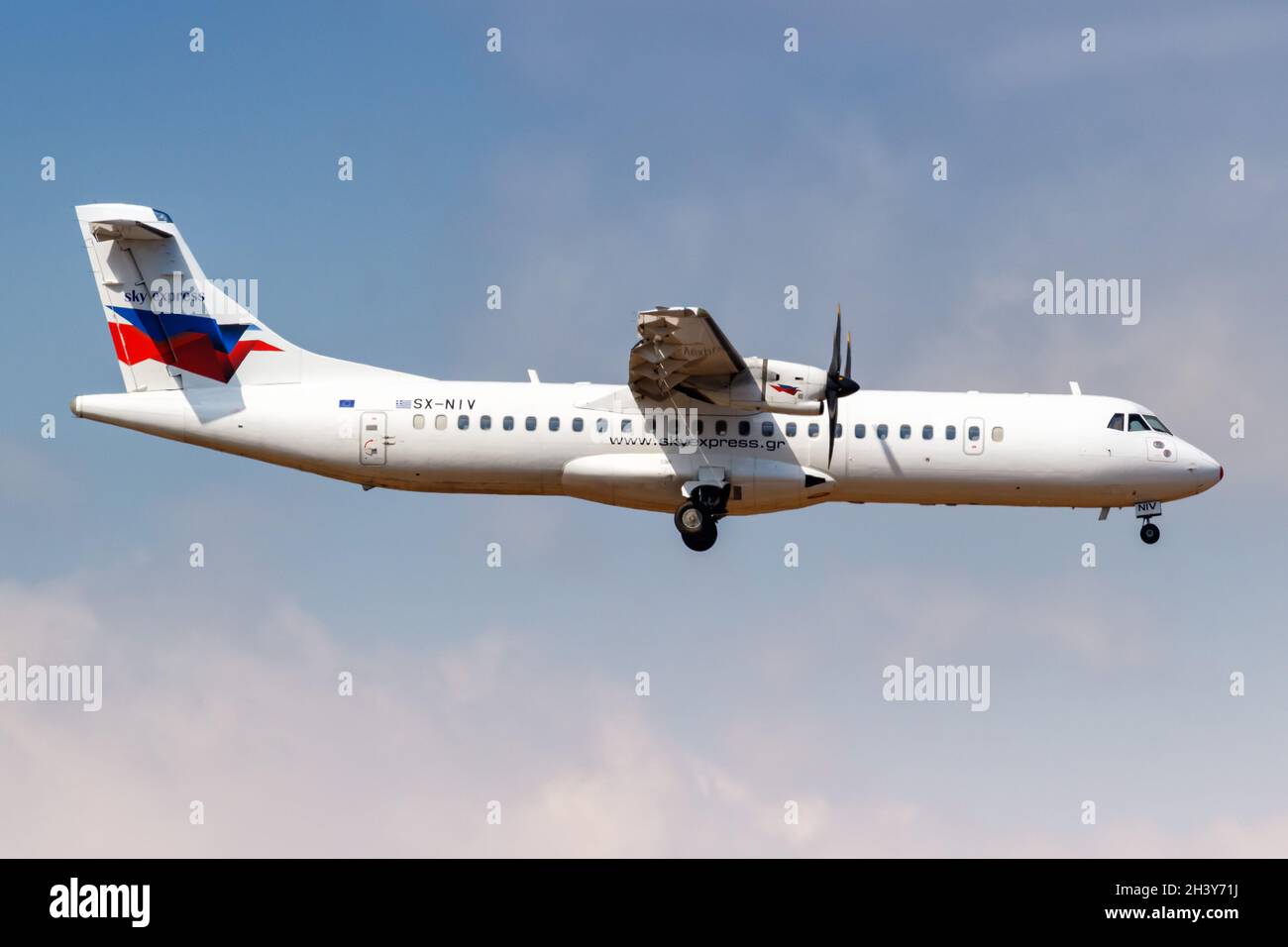Sky Express ATR 72-500 aircraft Athens Airport in Greece Stock Photo ...