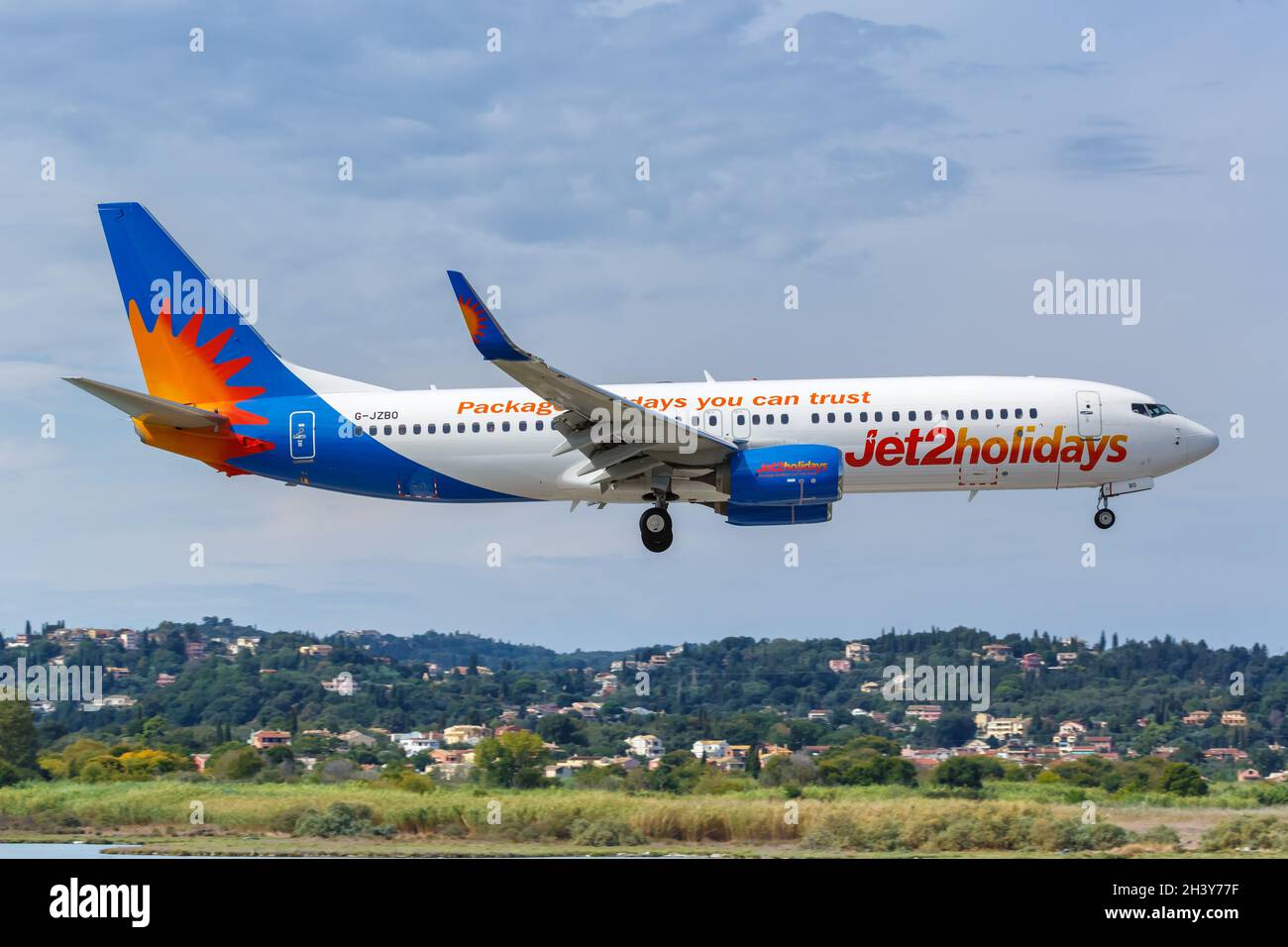 Jet2 Boeing 737-800 aircraft Corfu Airport in Greece Stock Photo - Alamy