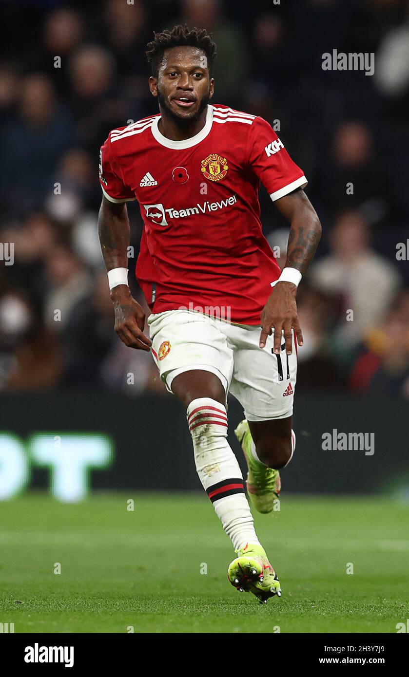 London, England, 30th October 2021. Fred of Manchester United during ...