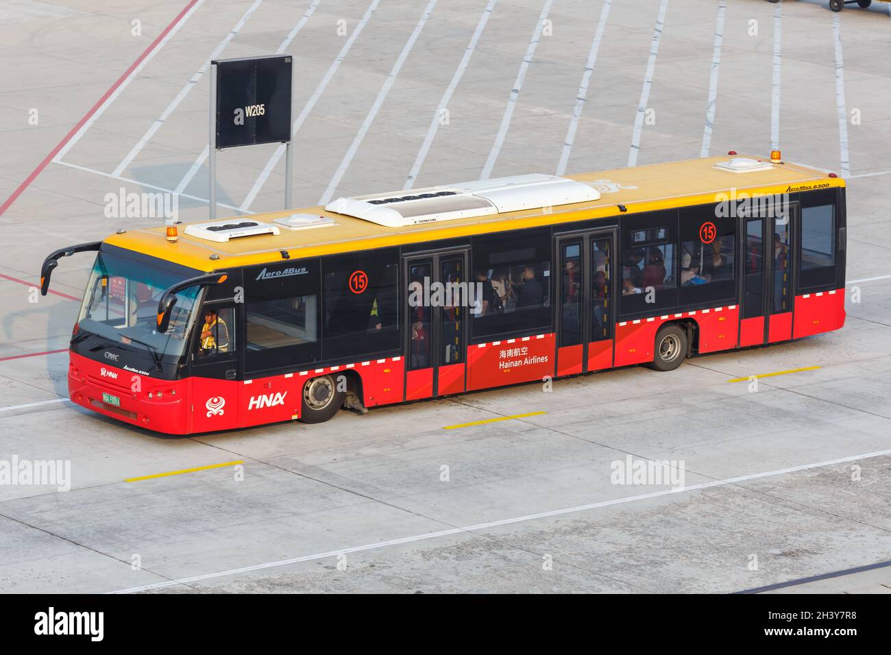 Hainan Airlines Airport Bus Aeroabus Beijing Airport in China Stock ...