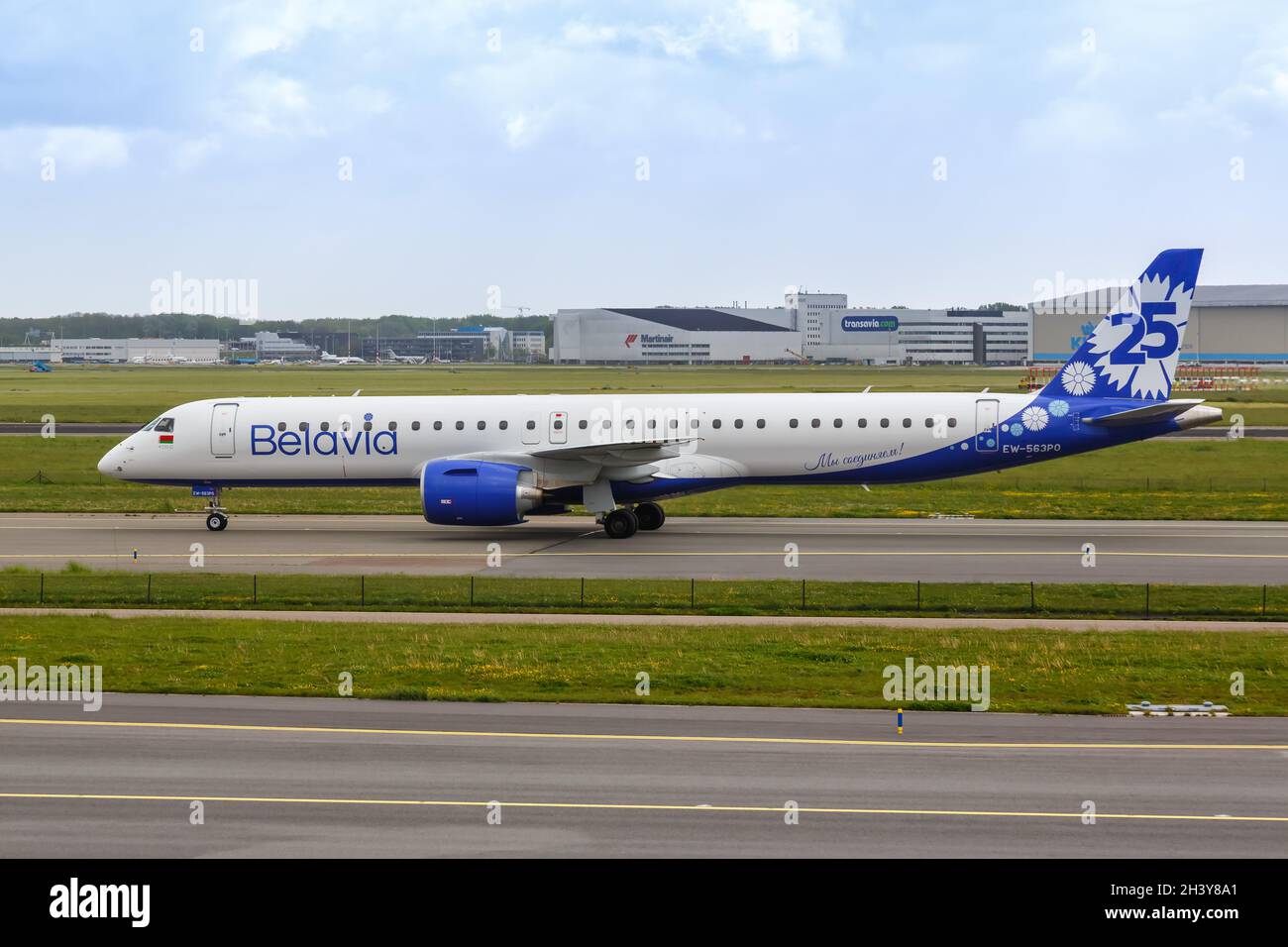 Belavia Embraer 195 E2 aircraft Amsterdam Schiphol Airport Stock Photo ...