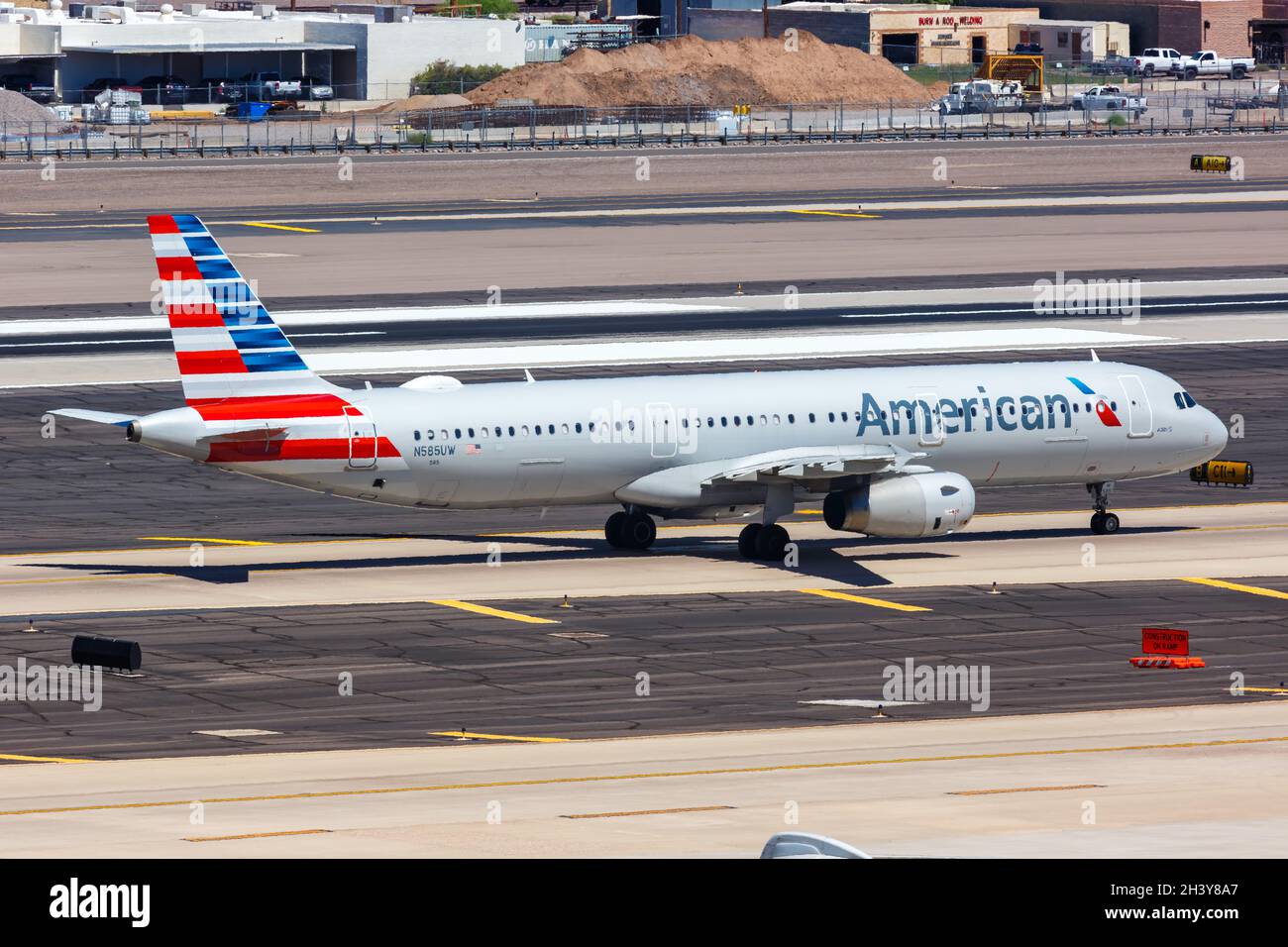 American Airlines Airbus A321 aircraft Phoenix airport in the USA Stock ...