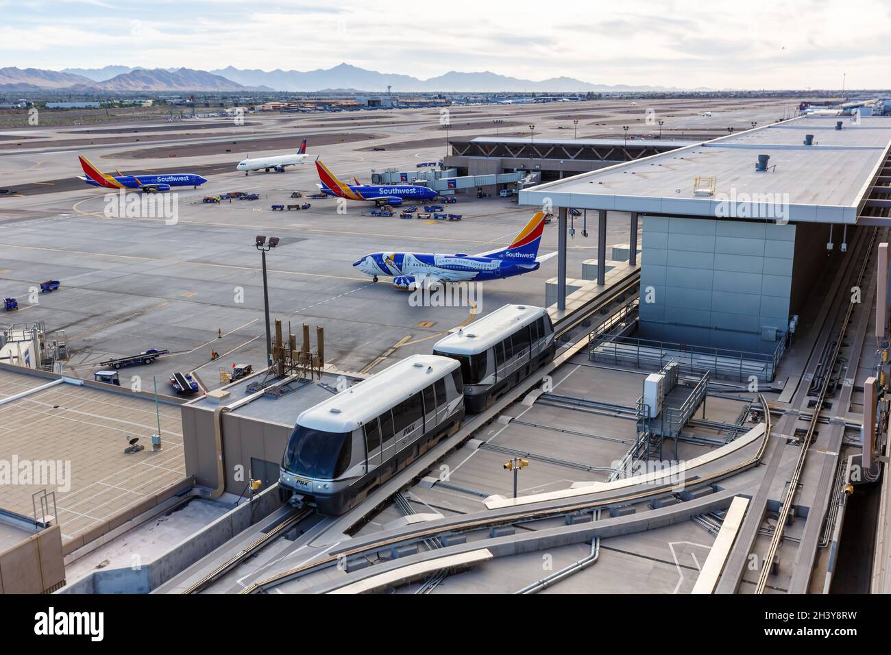 Southwest Airlines Boeing 737 aircraft Phoenix Airport in Arizona Stock ...