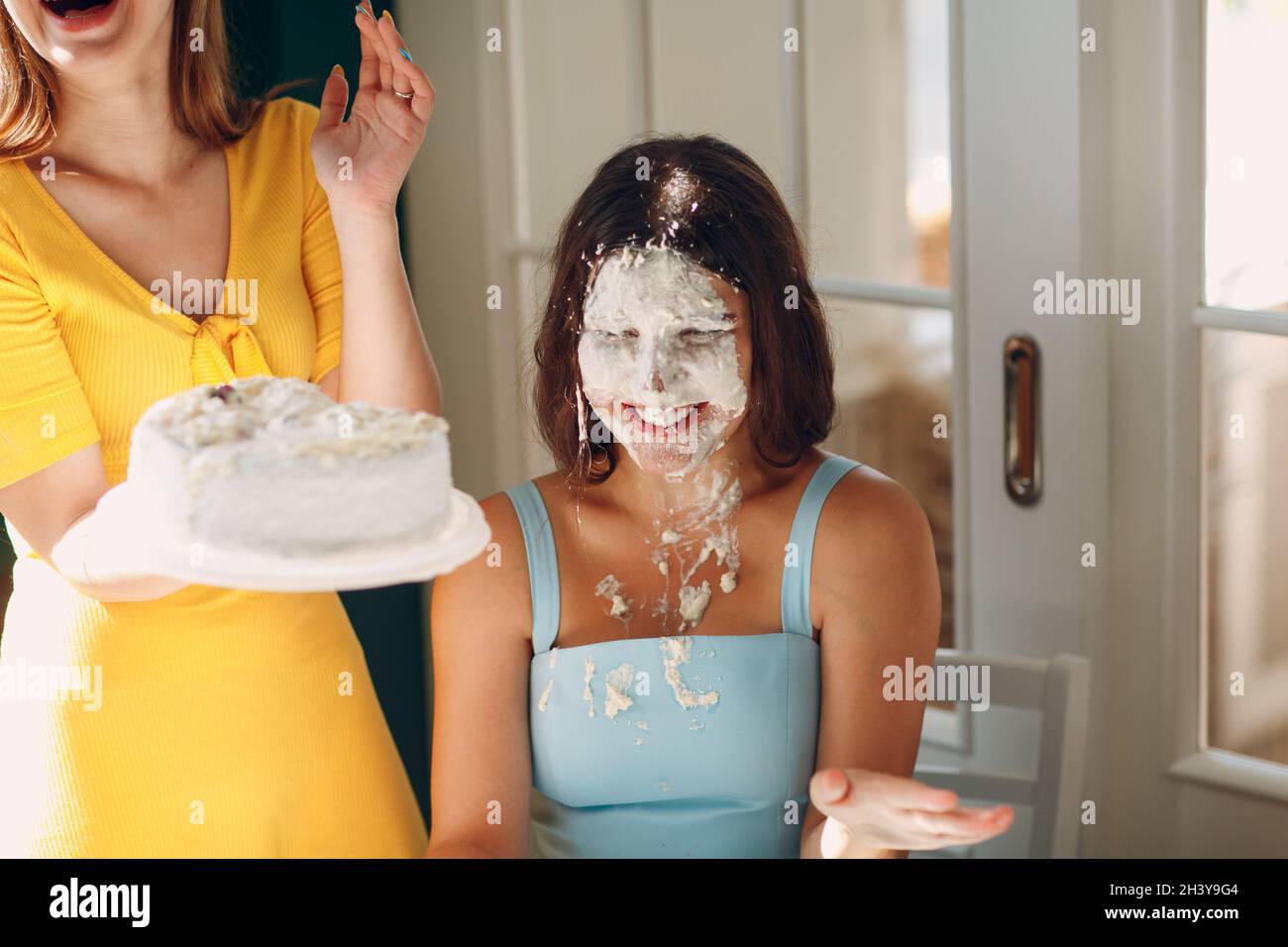 Cream cake face hi-res stock photography and images - Alamy