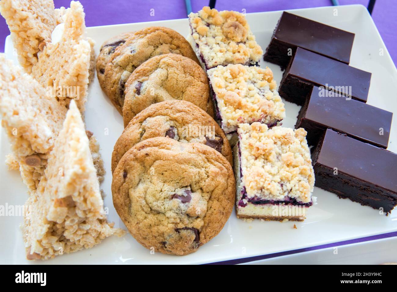 Assortment of desserts is on display at an event Stock Photo - Alamy
