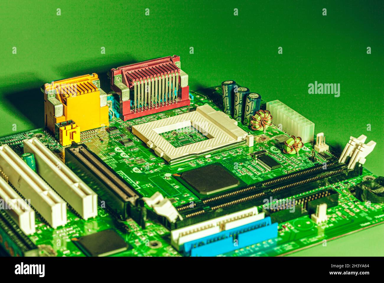Close up of a electronic circuit board with processor Stock Photo - Alamy
