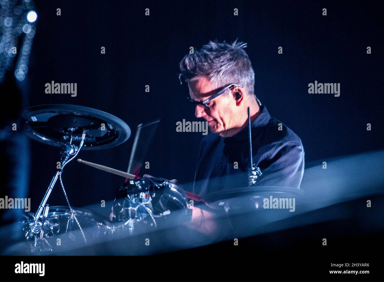 London, England, UK. 30th Oct, 2021. Kevin Haskins drums during the ...