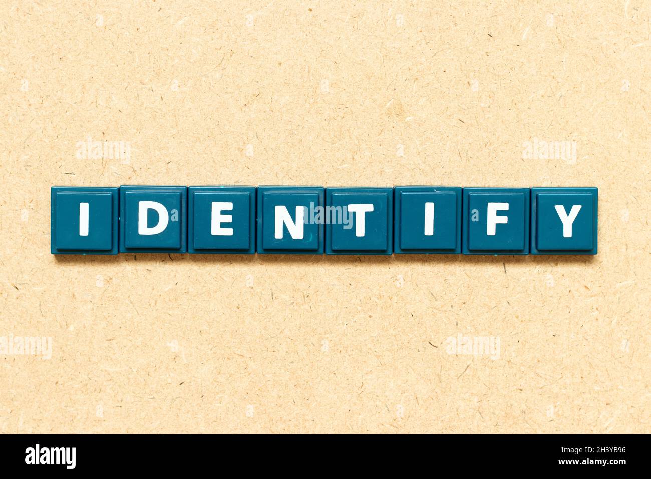 Tile alphabet letter in word identify on wood background Stock Photo ...