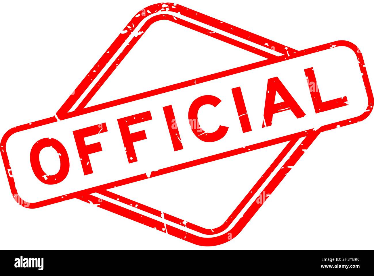 Grunge red official word rubber square seal stamp on white background Stock Vector Image & Art ...