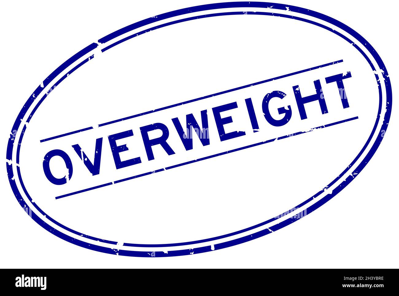Grunge blue overweight word oval rubber seal stamp on white background Stock Vector Image & Art ...