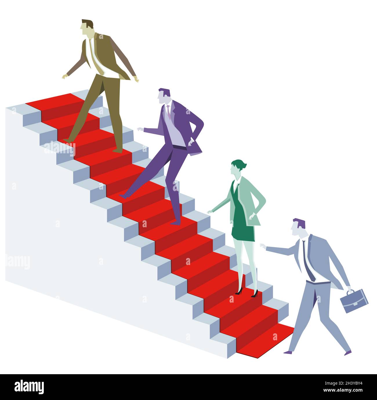 Career advancement, growth concept illustration Stock Photo - Alamy