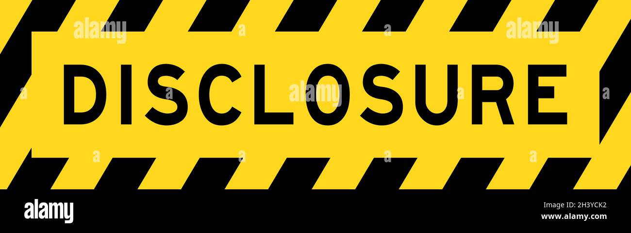 Yellow and black color with line striped label banner with word ...