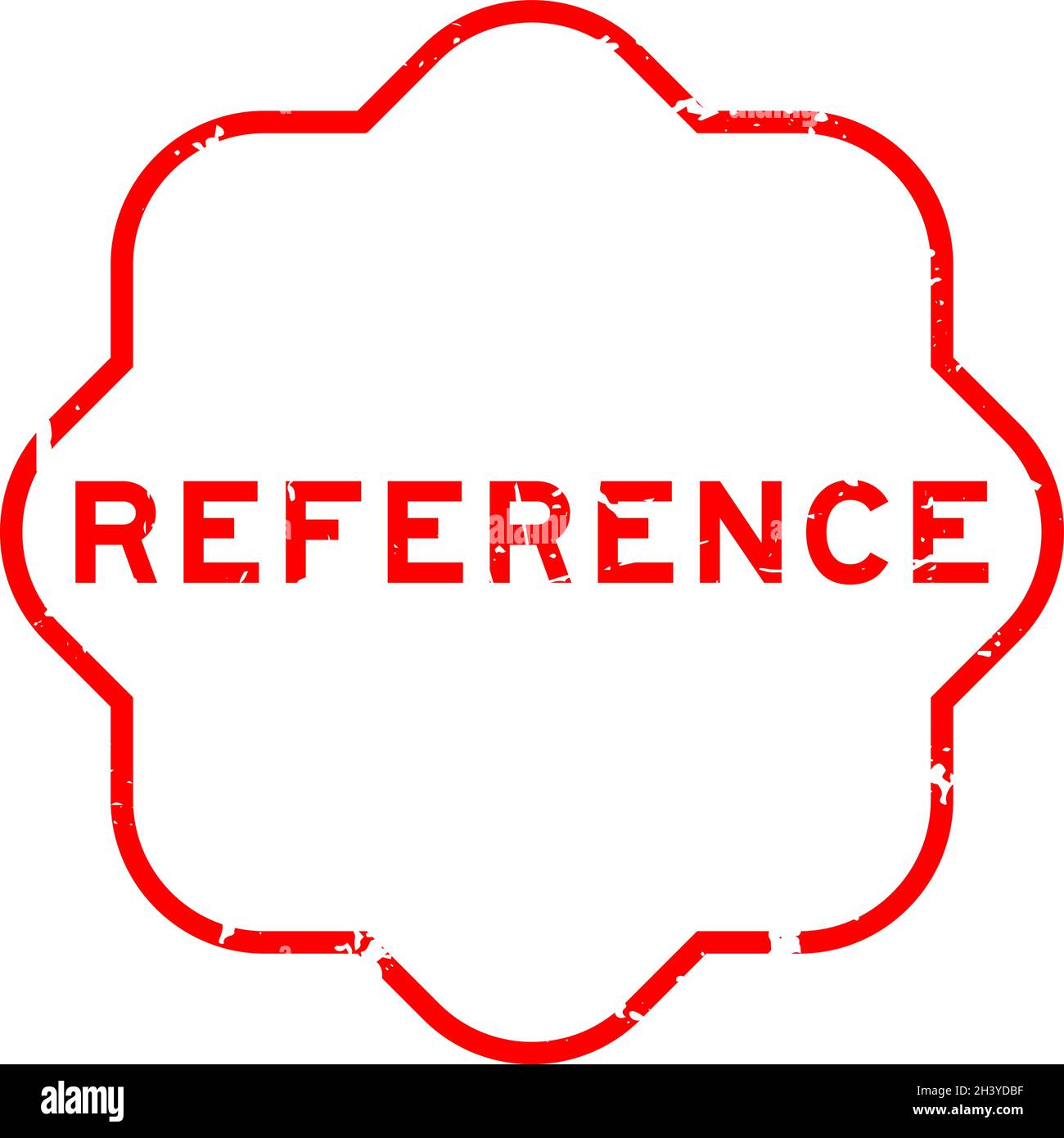 Grunge red reference word rubber seal stamp on white background Stock ...