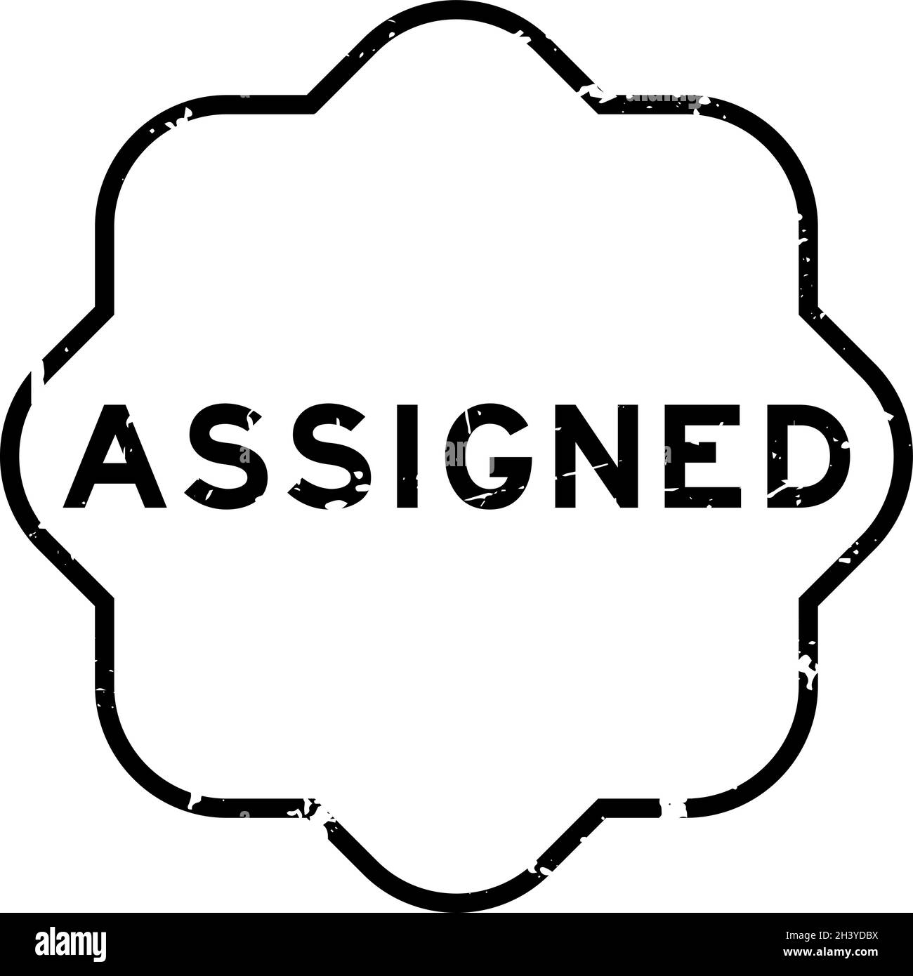 Assigned stamp Black and White Stock Photos & Images - Alamy