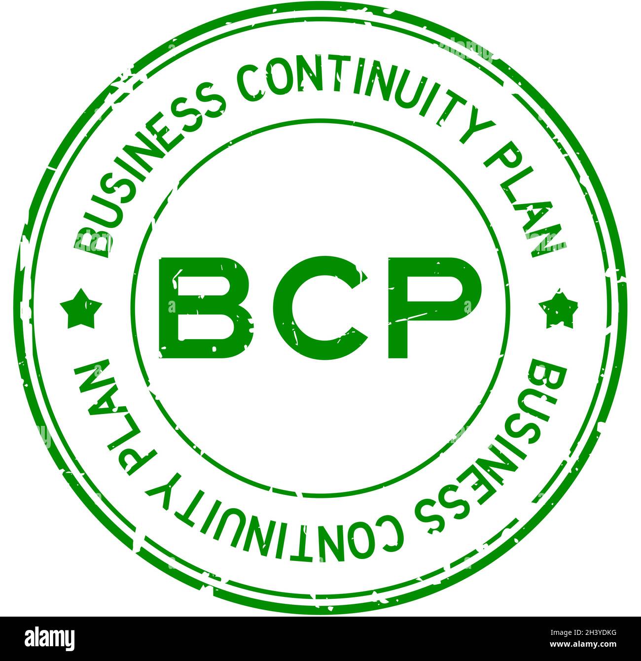 Grunge green BCP (abbreviation business continuity plan) word round ...