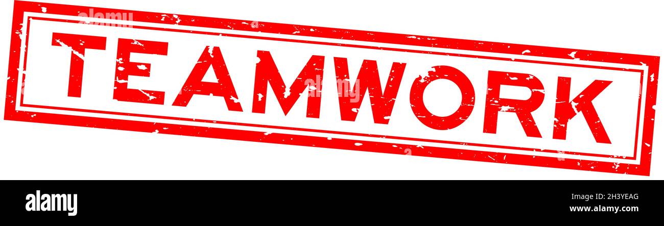 Grunge red teamwork word sqaure rubber seal stamp on white background Stock Vector Image & Art ...