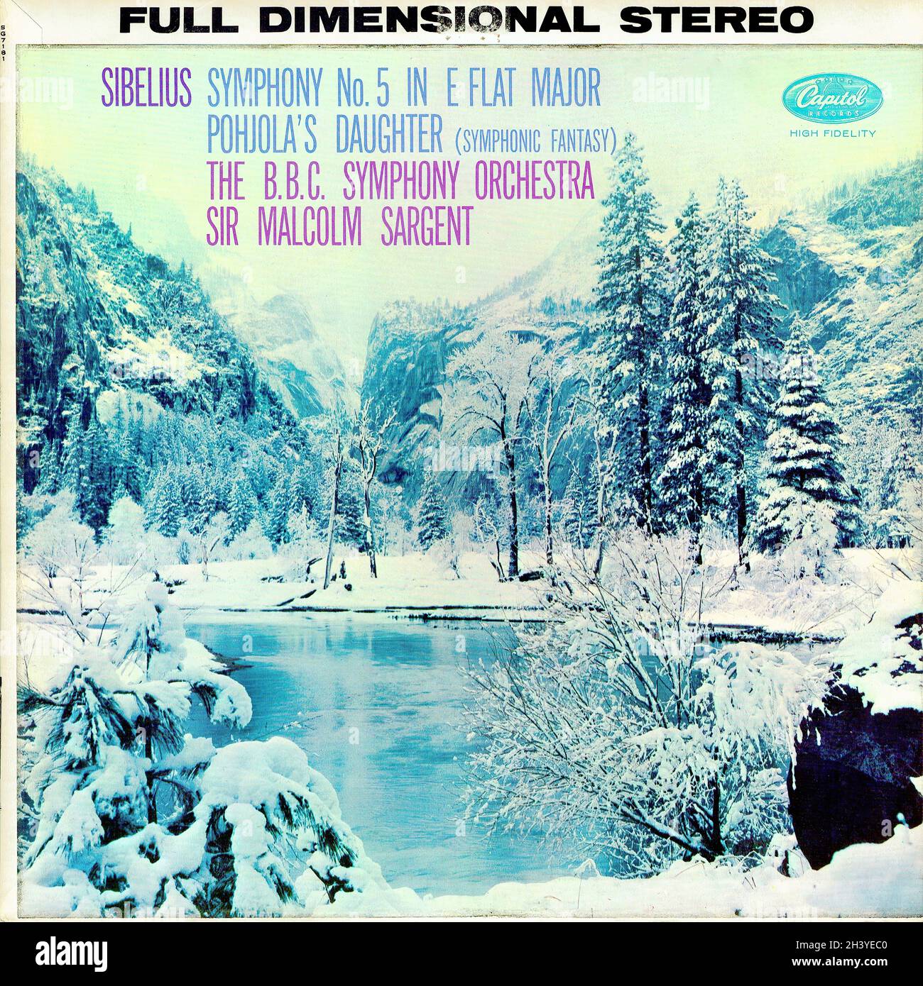 Sibelius Symphony 5 - Pohjola's Daughter - Sargent Capitol 1 - Classical Music Vintage Vinyl ...
