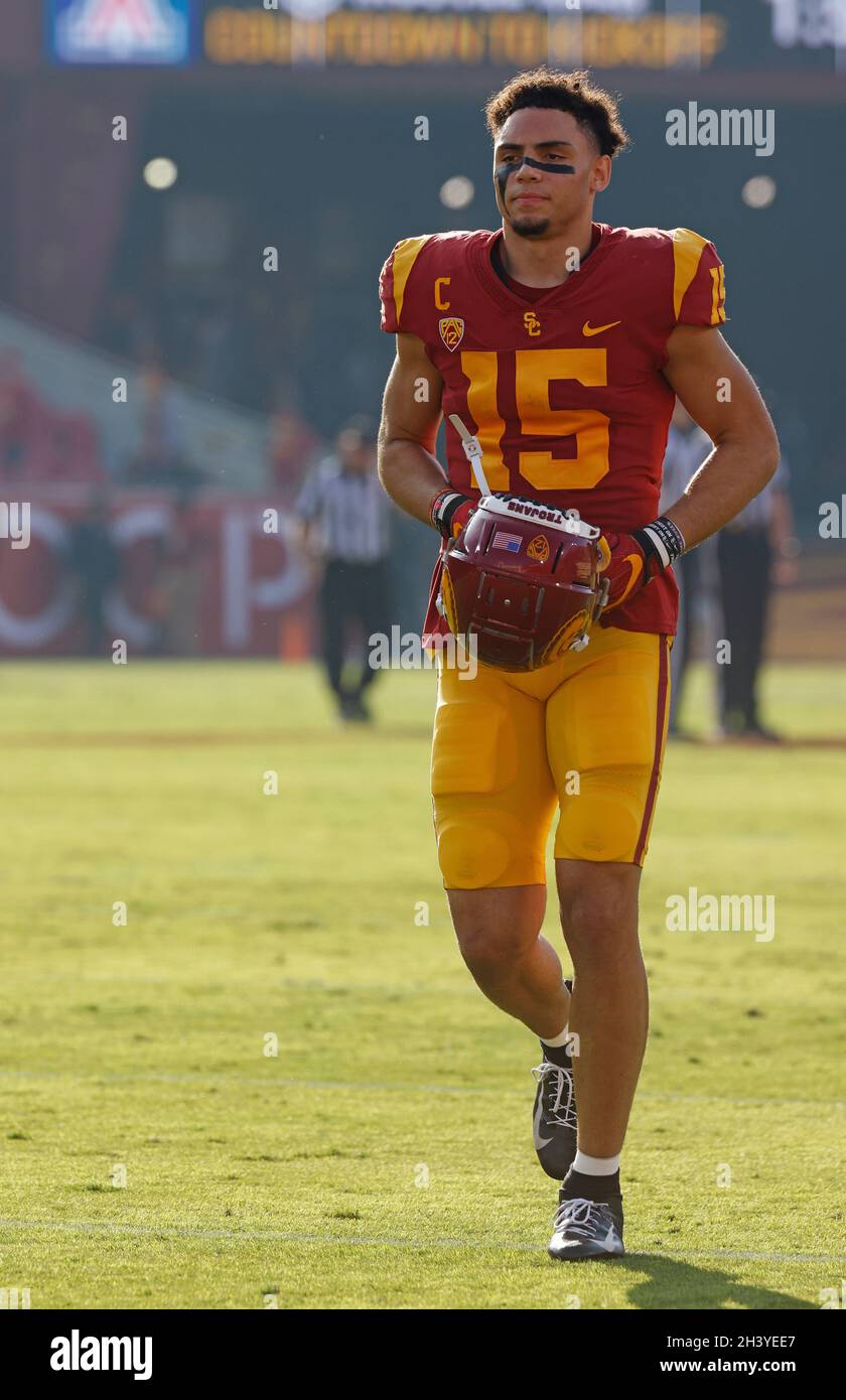 October 30, 2021 USC Trojans wide receiver Drake London #15 in action ...