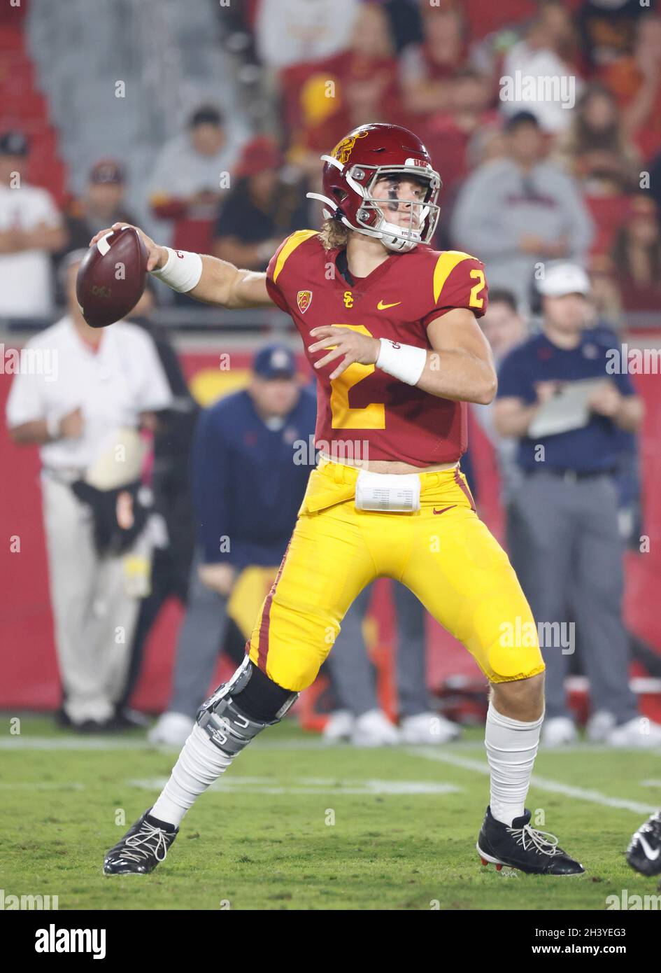 October 30, 2021 USC Trojans quarterback Jaxson Dart #2 throws a pass ...