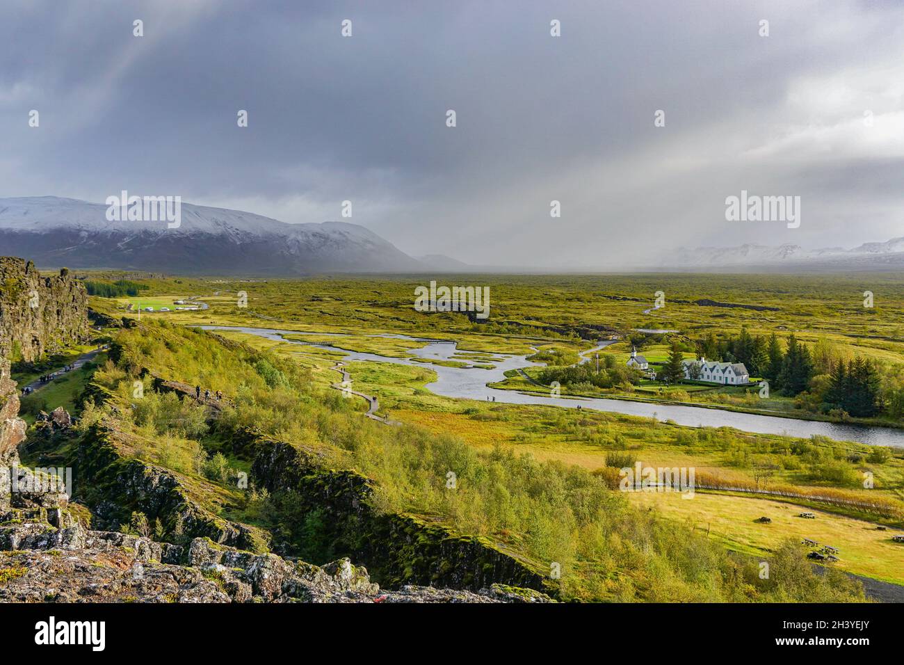 Thingvellir National Park, Iceland: Rift valley between the North ...