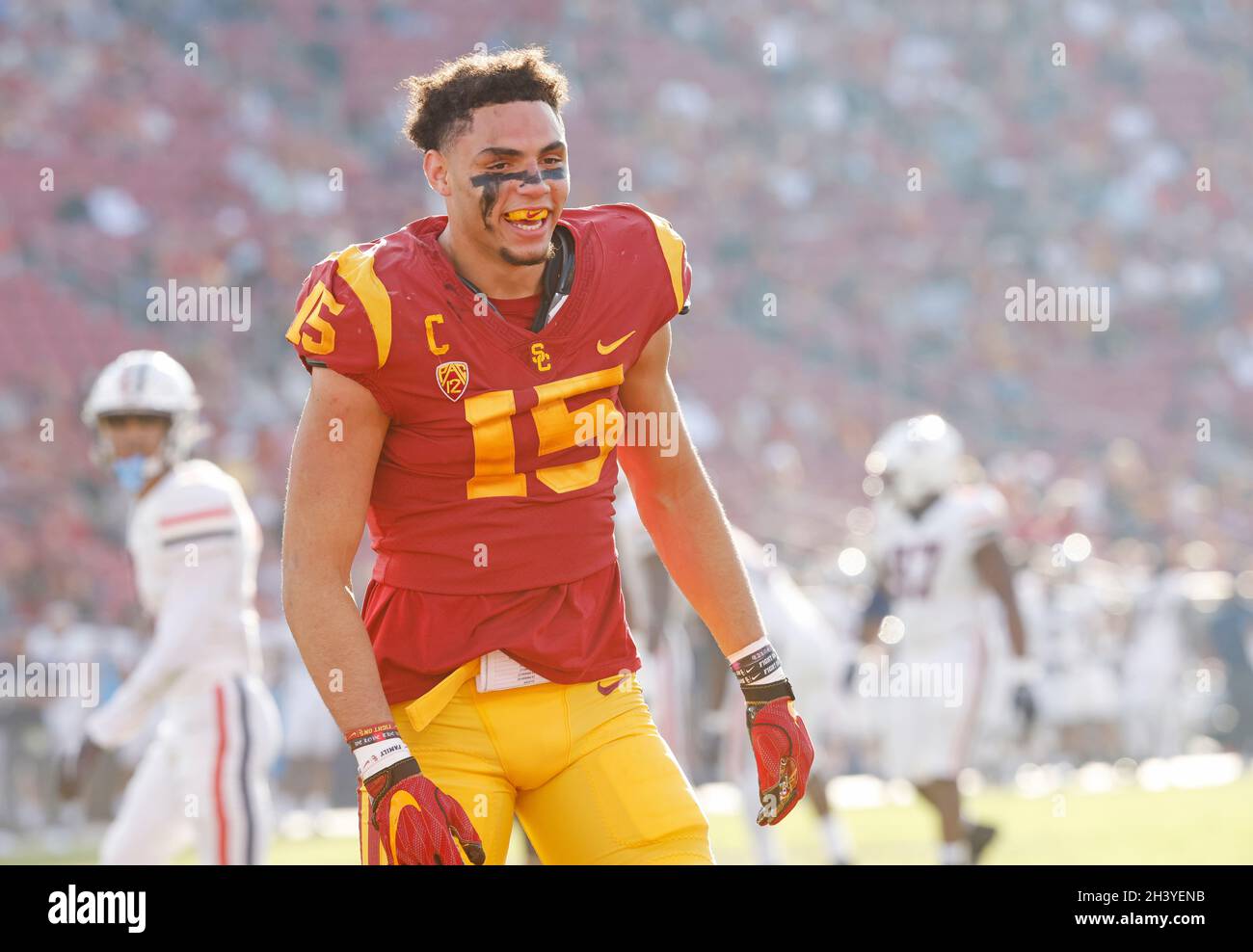 October 30, 2021 USC Trojans wide receiver Drake London #15 in action ...