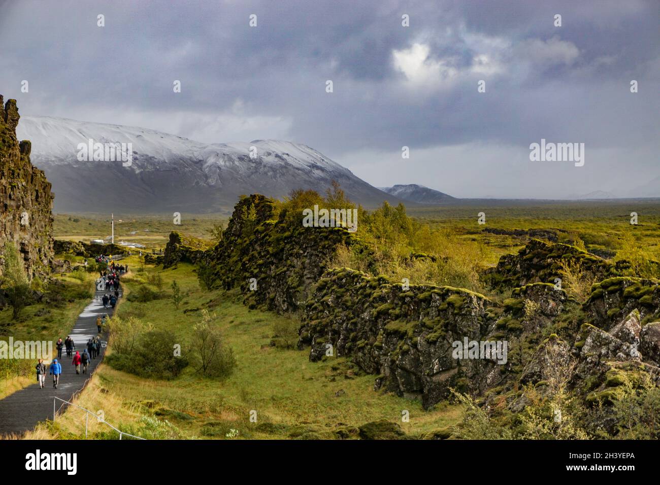 Thingvellir National Park, Iceland: The rift valley between the North ...
