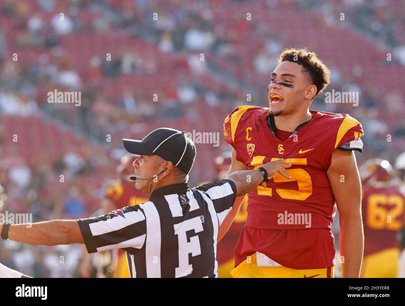 October 30, 2021 USC Trojans wide receiver Drake London #15 in action ...