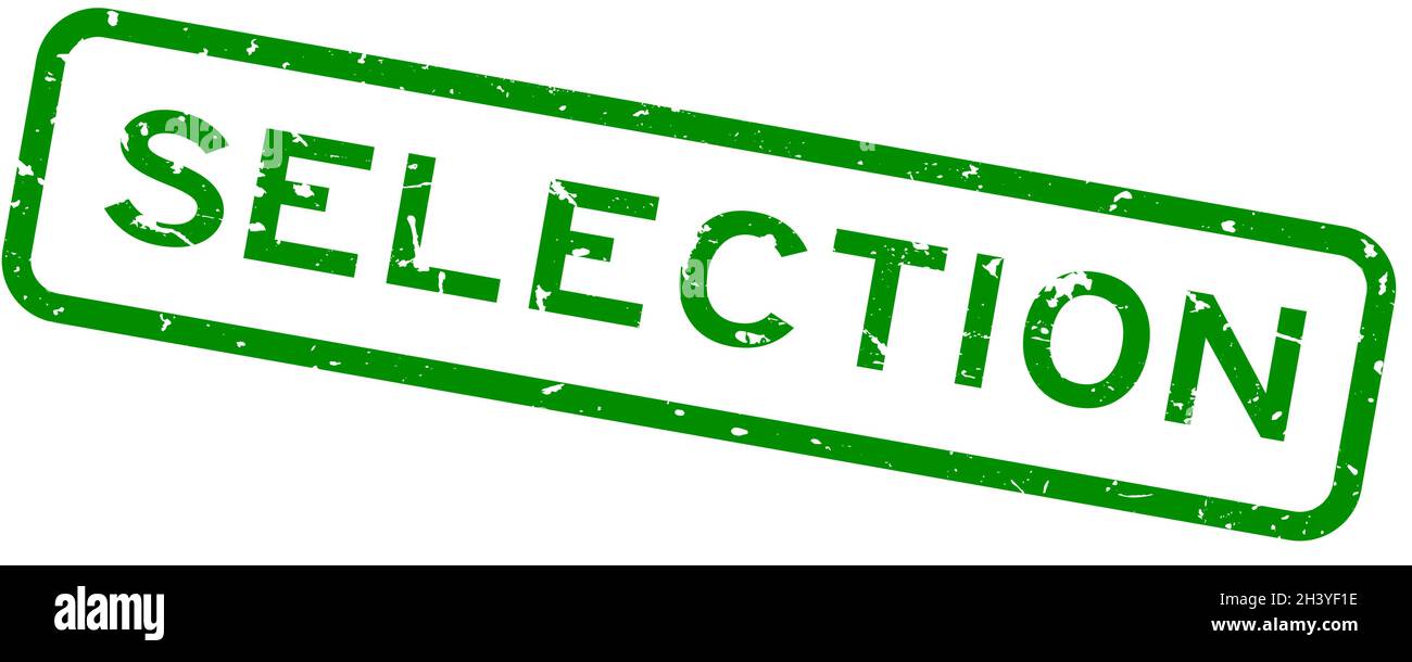 Grunge green selection word hi-res stock photography and images - Alamy