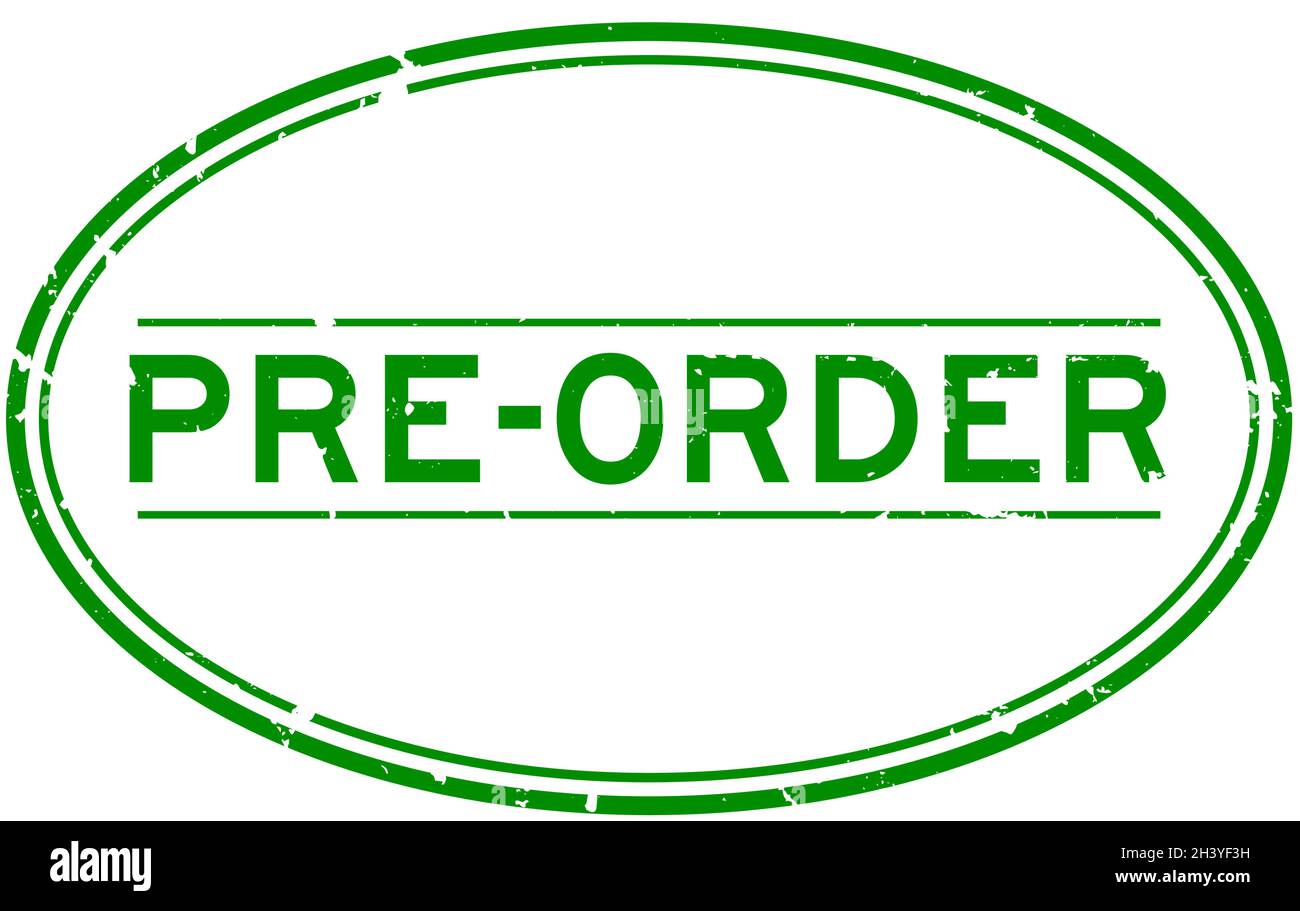 Grunge green pre order word oval rubber seal stamp on white background Stock Vector Image & Art ...