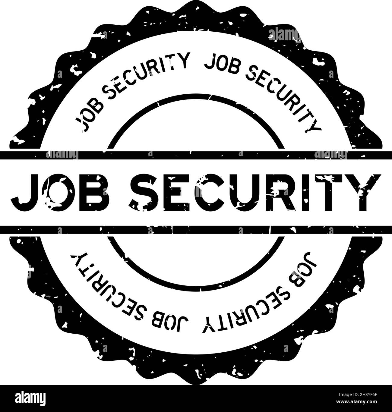 Grunge black job security word round rubber seal stamp on white background Stock Vector Image ...