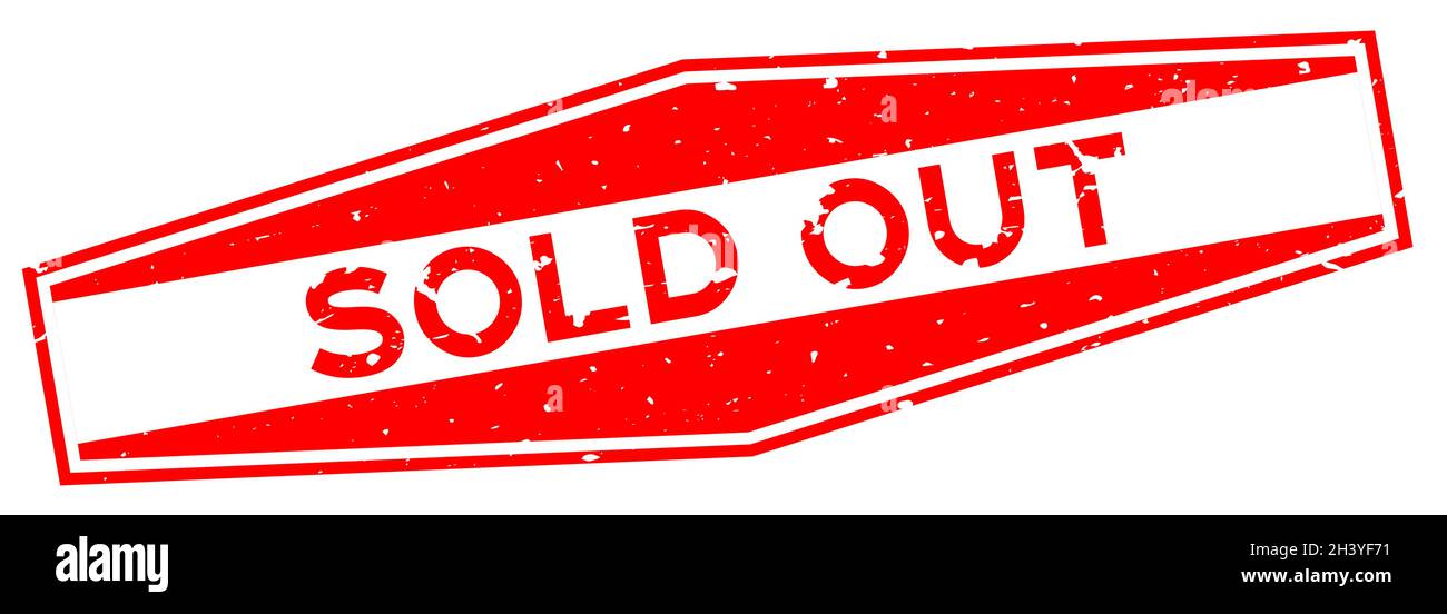 Grunge red sold out word hexagon rubber seal stamp on white background Stock Vector Image & Art ...