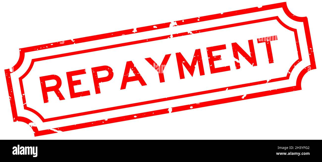 Grunge red repayment word rubber seal stamp on white background Stock ...