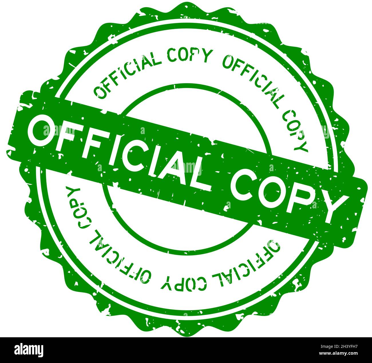 Grunge green official copy word round rubber seal stamp on white background Stock Vector Image ...