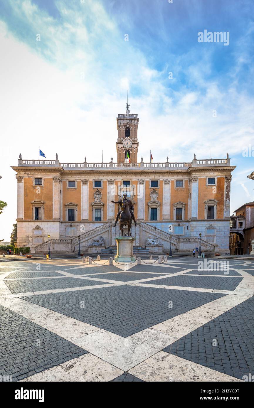 Capitolium Square (Piazza del Campidoglio) in Rome, Italy. Made by ...