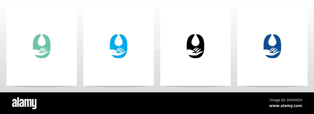 Water Drop And Hand On Letter Logo Design O Stock Vector Image & Art ...