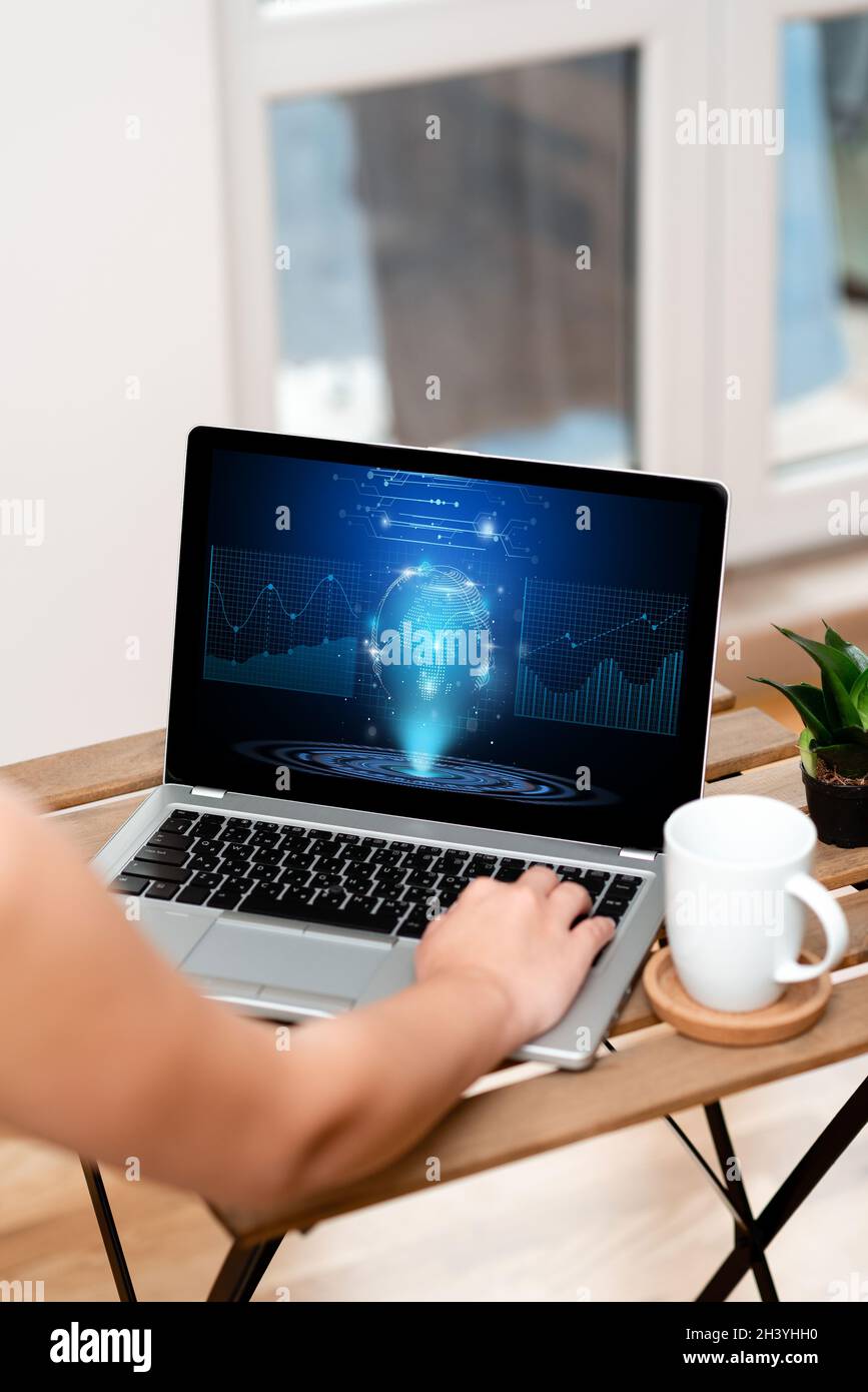 Abstract close up hand typing hi-res stock photography and images - Alamy