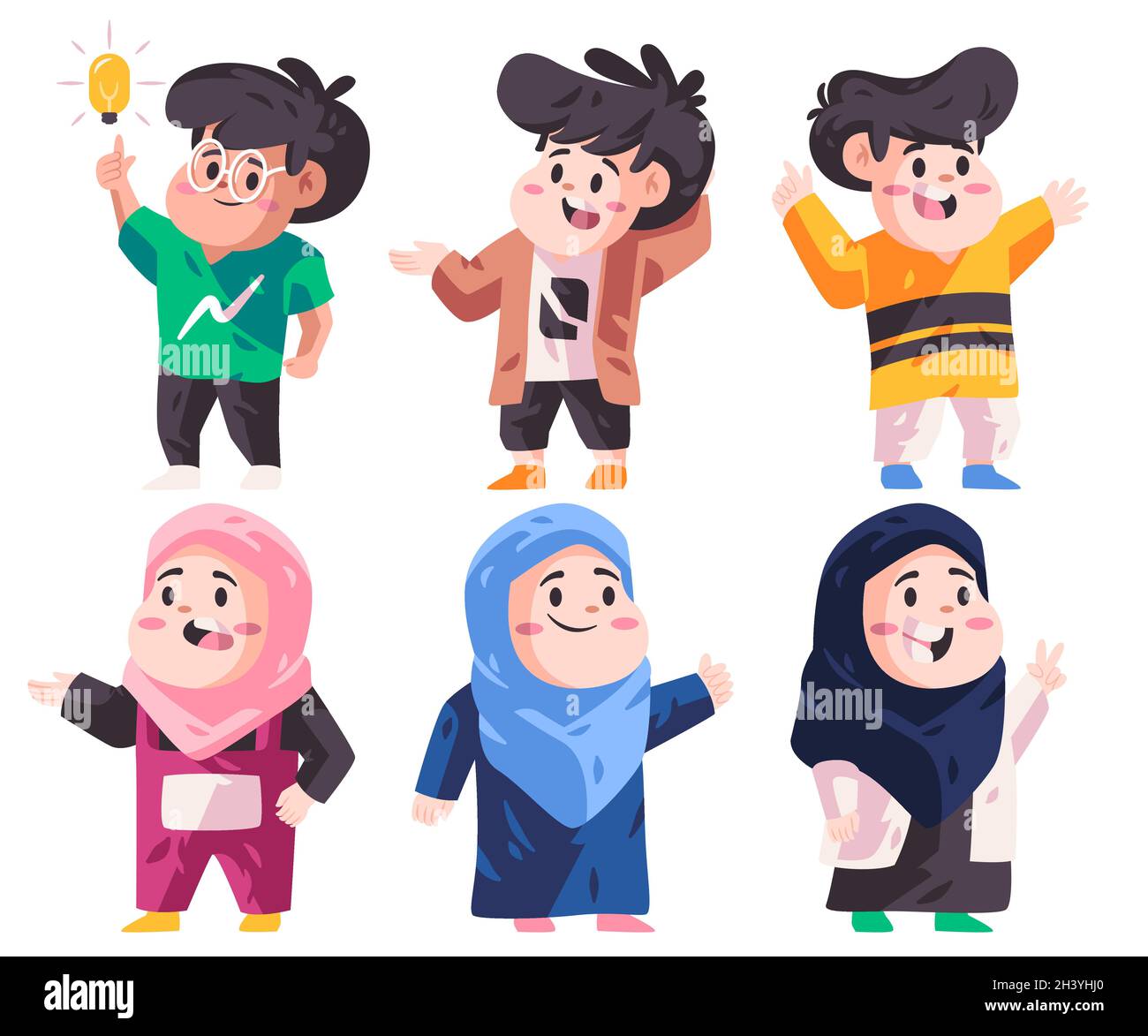 moslem kids picture collection many pose boys and girls various ...