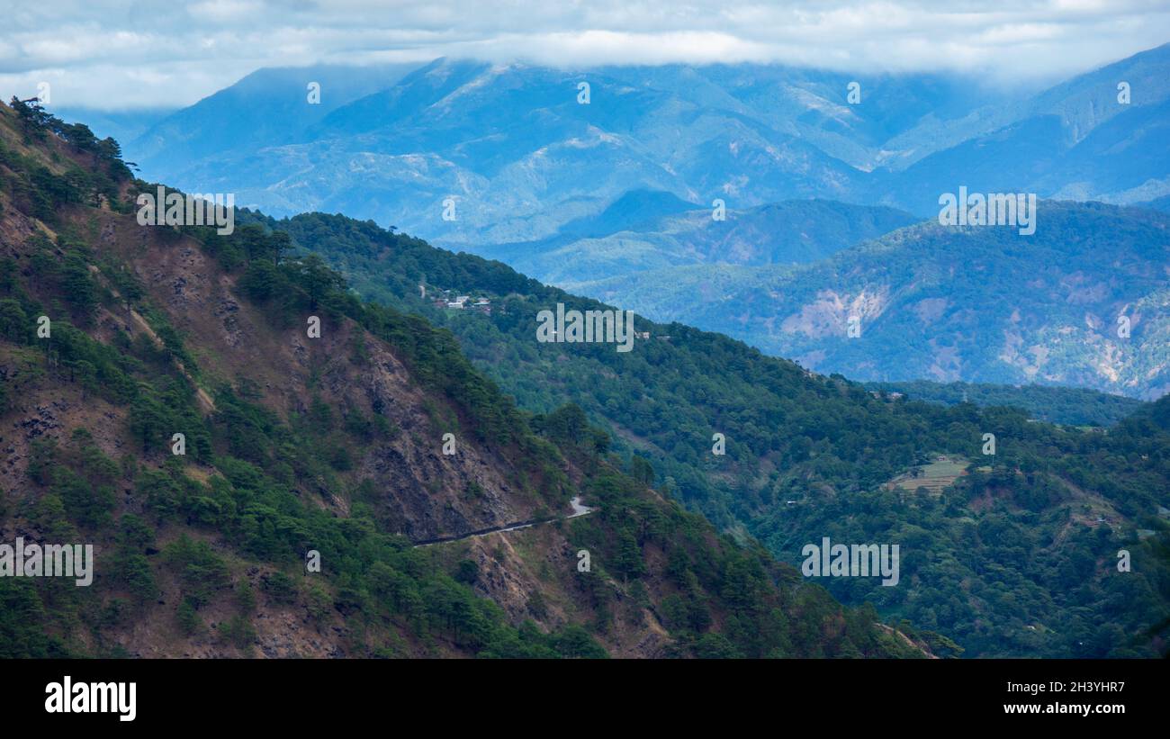 Road viewed from Mt Ulap, Itogon, Benguet, Philippines Stock Photo - Alamy