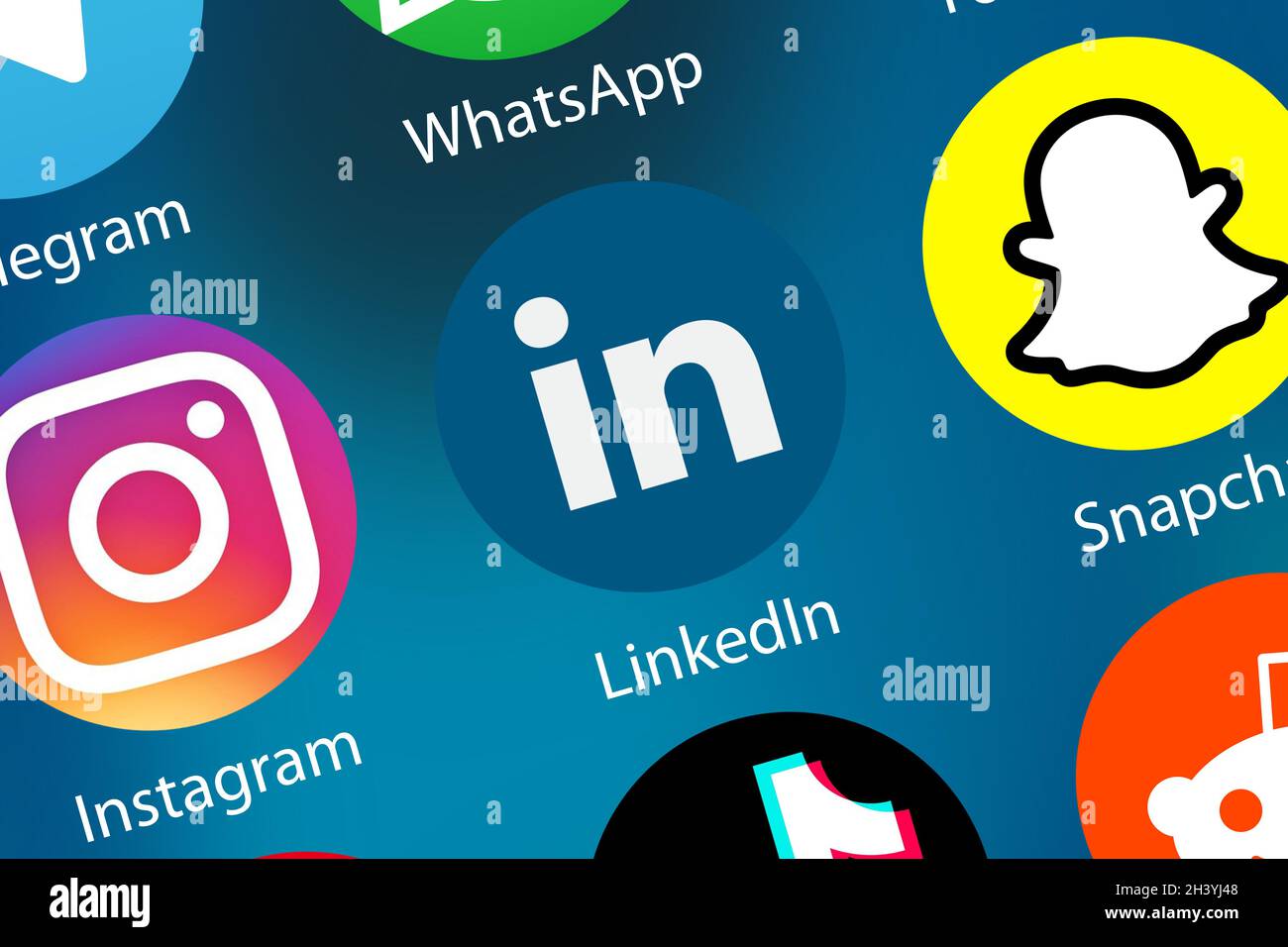 LinkedIn logo social media icon social network on the internet ...