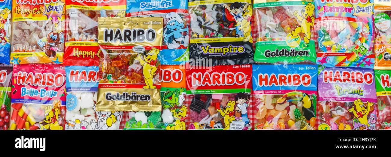 Haribo gummy bears gummy bears different varieties background banner ...