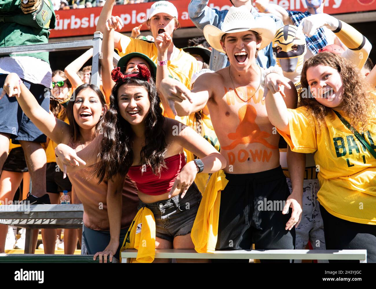 October 30 2021: Baylor Bears students during the 2nd half of the NCAA ...