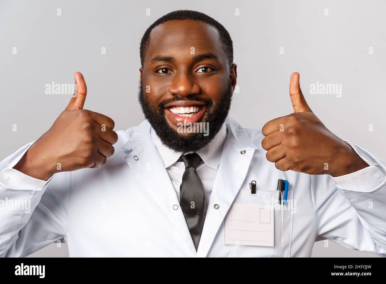 African american patient thumbs up hi-res stock photography and images ...